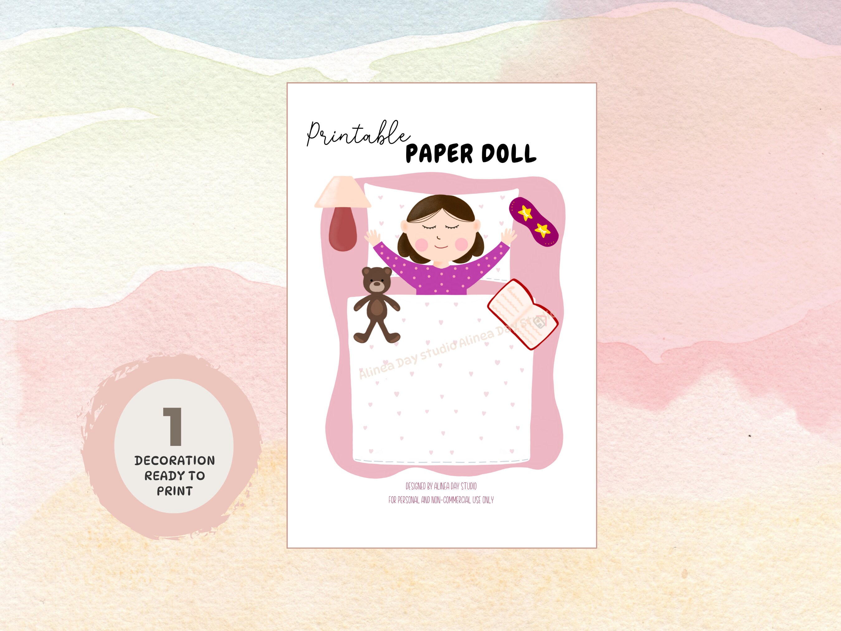 Sleepy Paper Doll Printable: Bedtime Routine Craft (PDF) - Etsy