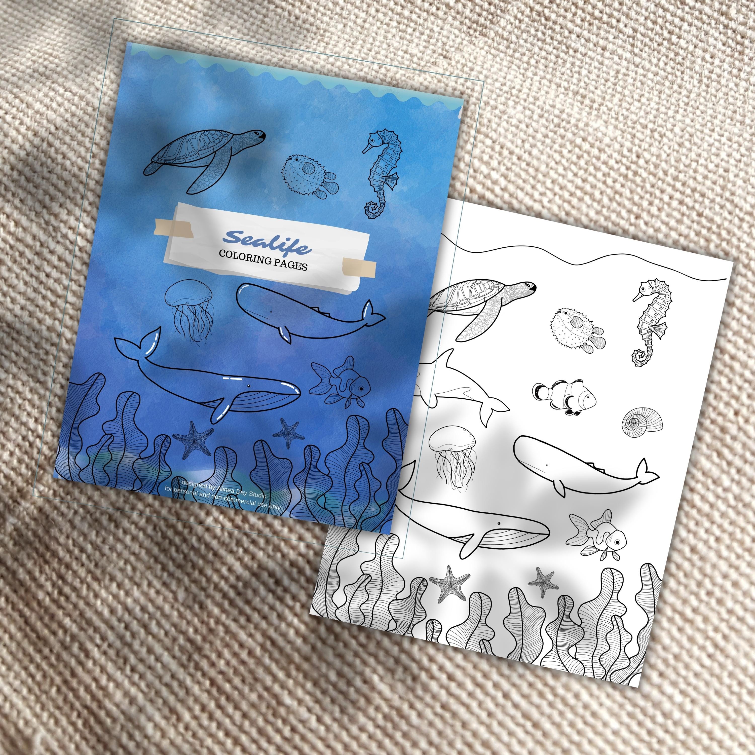 Sea Life Coloring Pages for Kids: Montessori Ocean Animals (PDF) - Etsy