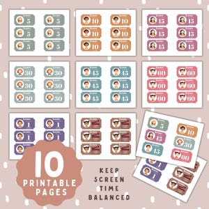 Screen Time Tickets: Printable Reward Coupons for Kids (PDF) - Etsy