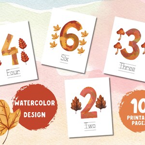 FALL Classroom Decor Numbers 1-10, Early Counting Classroom Display ...
