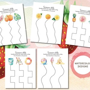 Summer Cutting Practice, Scissor Skills, Fine Motor Skills, Toddler ...