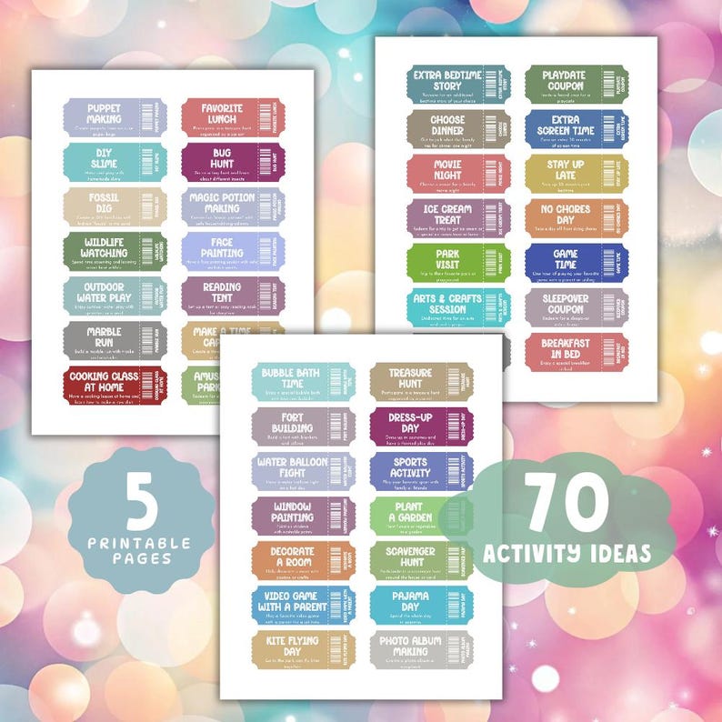 Kids Reward Coupons Printable Reward Cards Positive Behavior Rewards ...