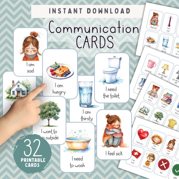 Communication Cards - Etsy