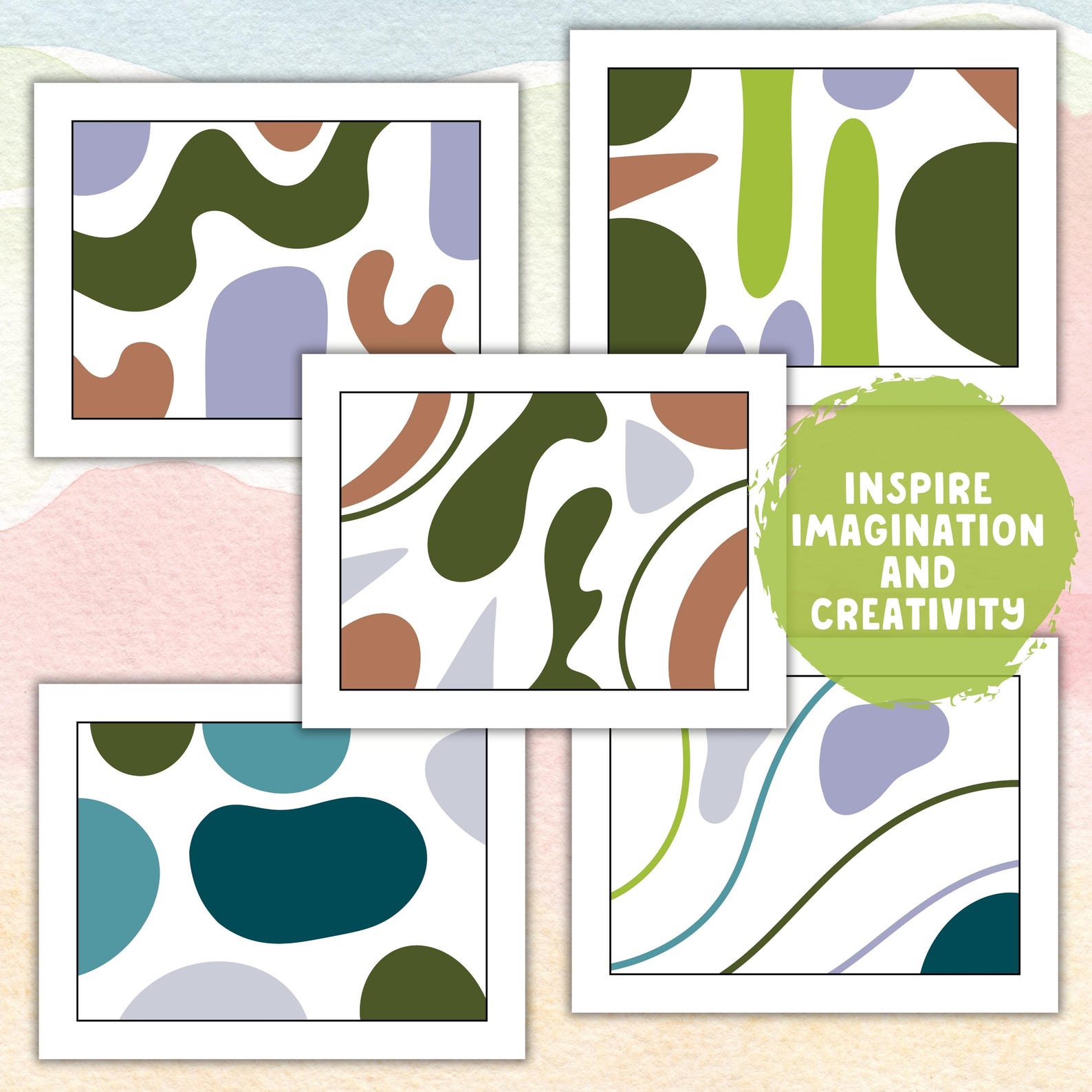 Reggio-inspired Loose Parts Pattern Mats | Printable Playdough Activity ...