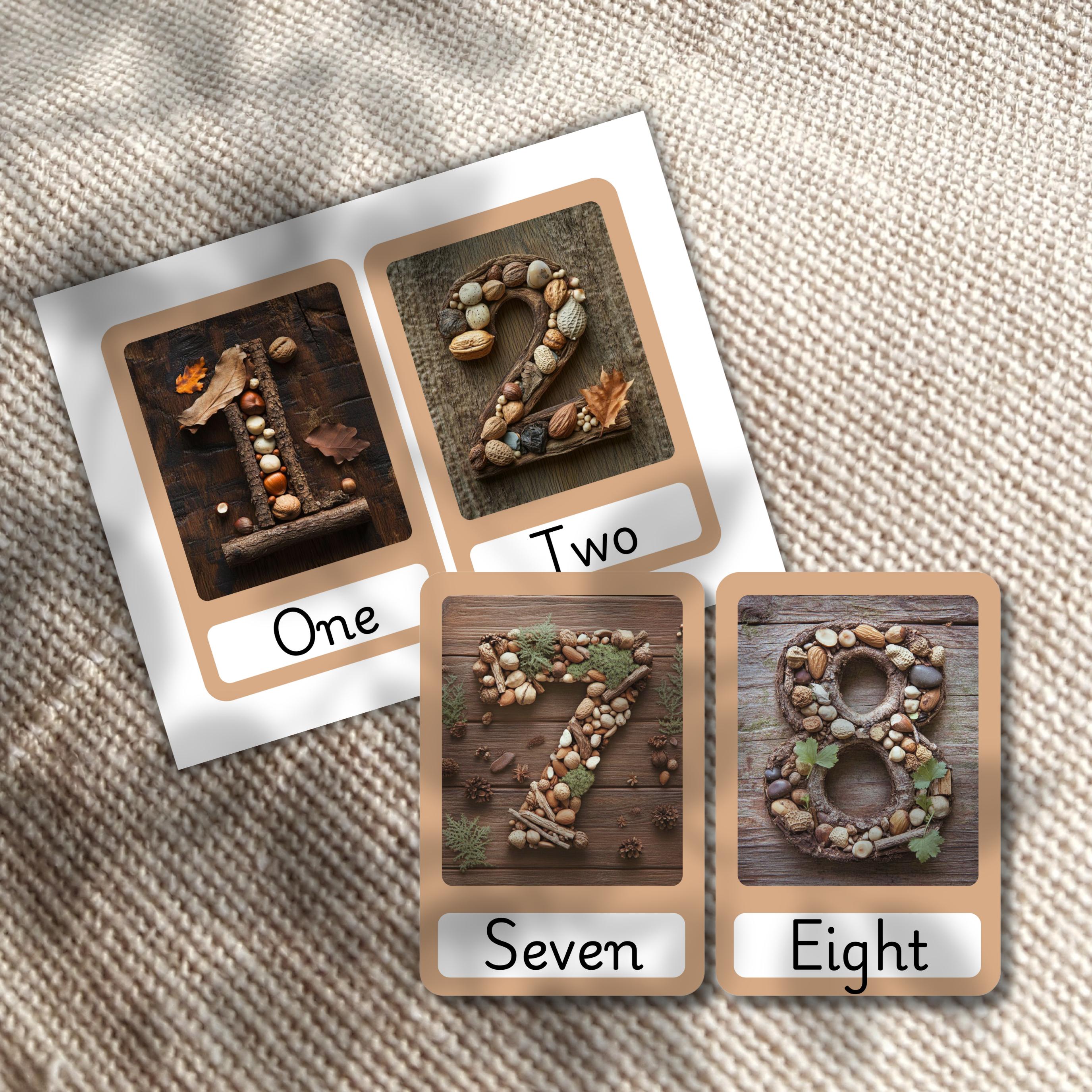 Nature Number Cards 1-10: Fall Classroom Decor (PDF) - Etsy