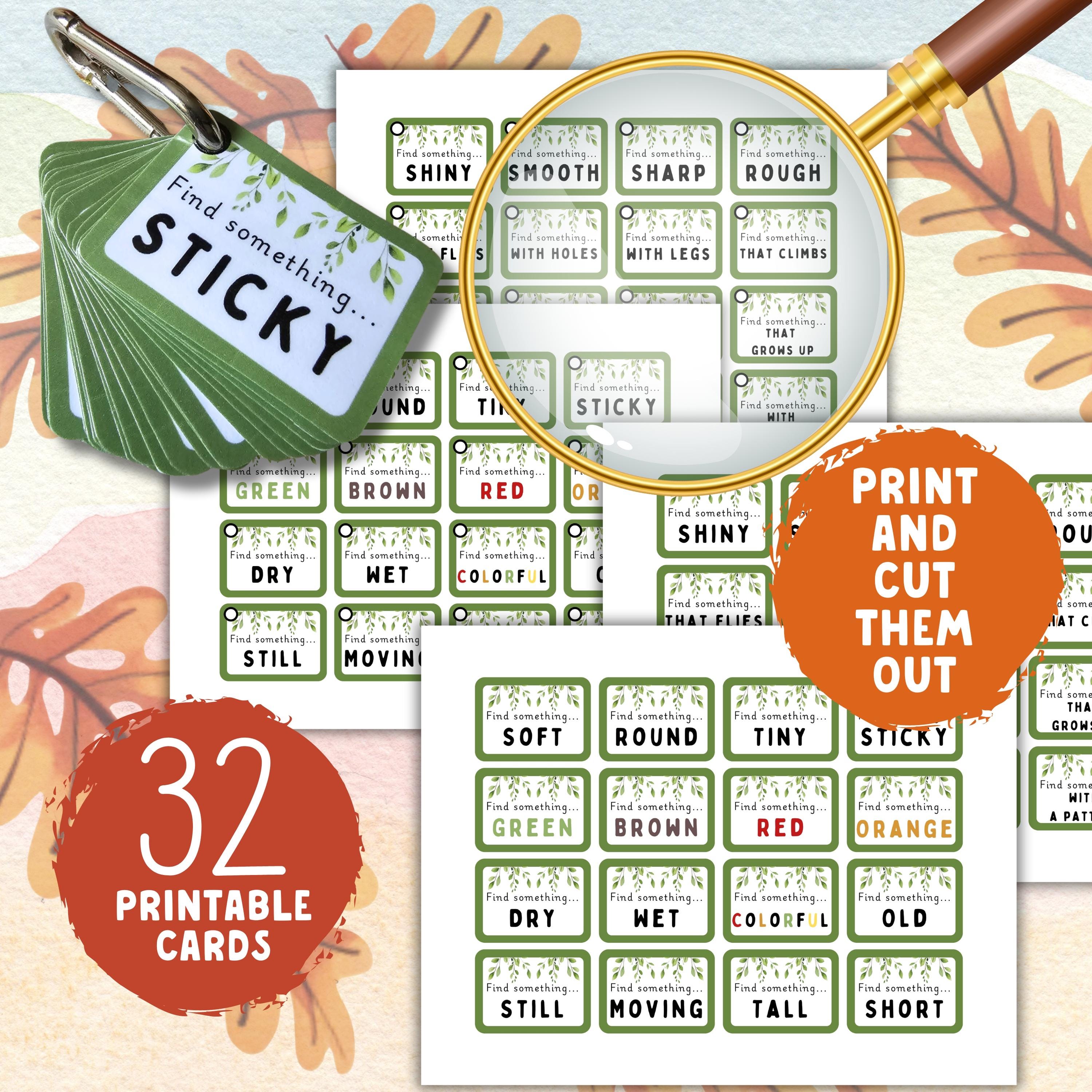 Forest School MINI Cards I Spy Outdoor Game Scavenger Hunt Flashcards ...