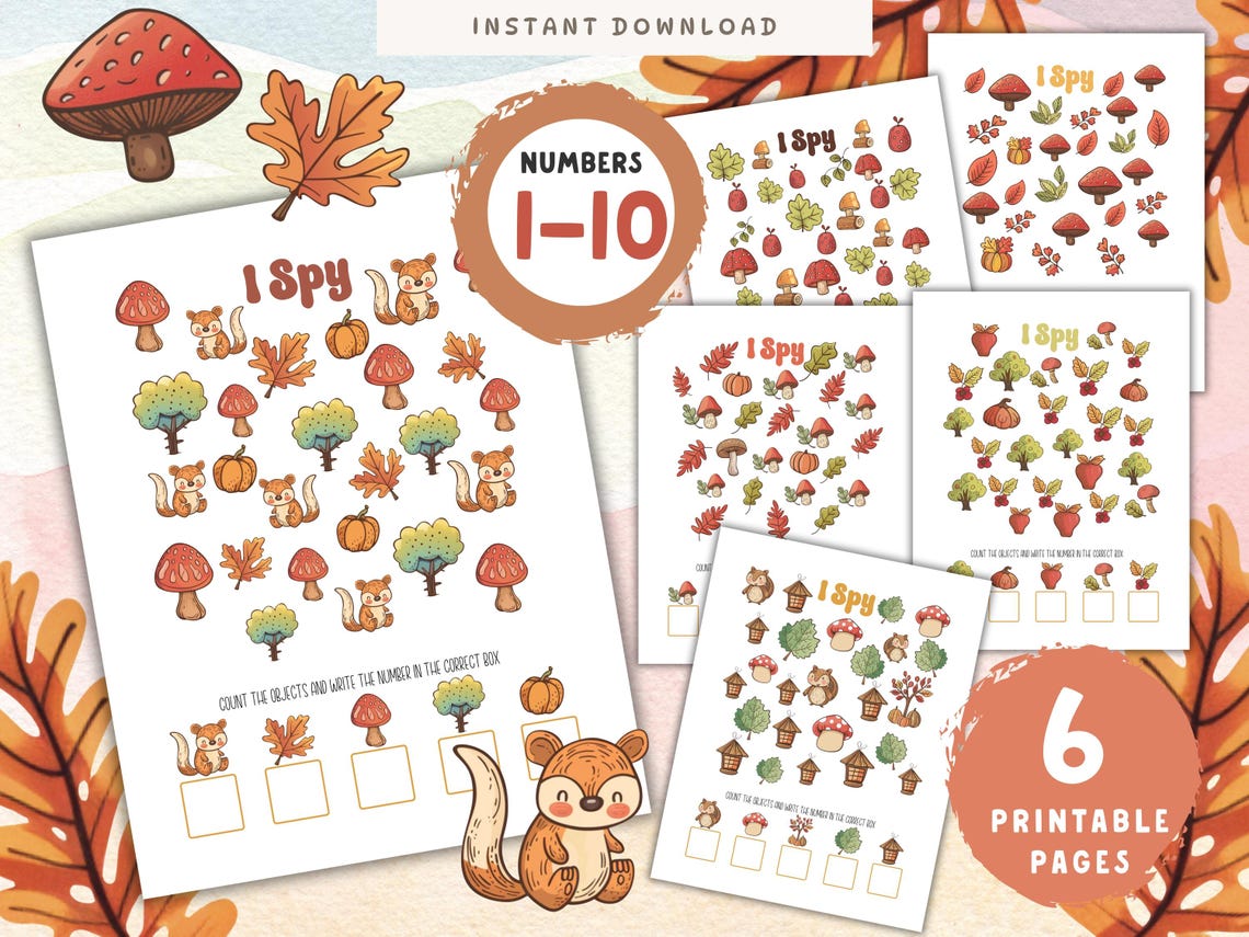 FALL Bundle 5 in 1, Printable Set, Autumn Movement Cube, Activity ...