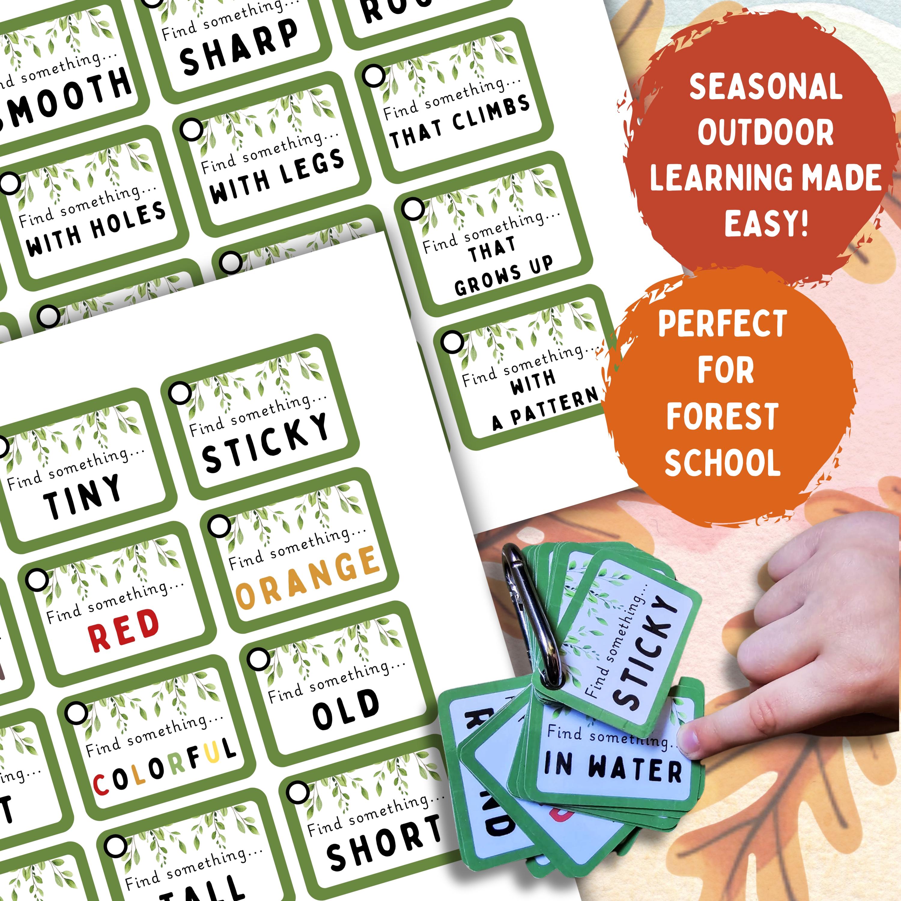 Forest School MINI Cards | I Spy Outdoor Game| Scavenger Hunt ...