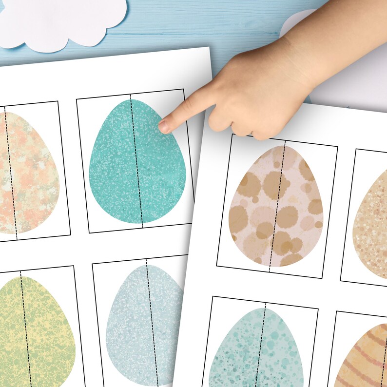 Easter Egg Matching Game Printable | Visual Discrimination Activity ...