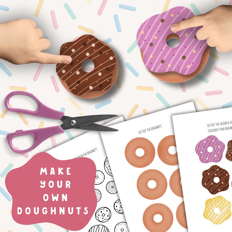 Doughnut Shop Pretend Play Printables, Donut Day Activity, Dramatic ...