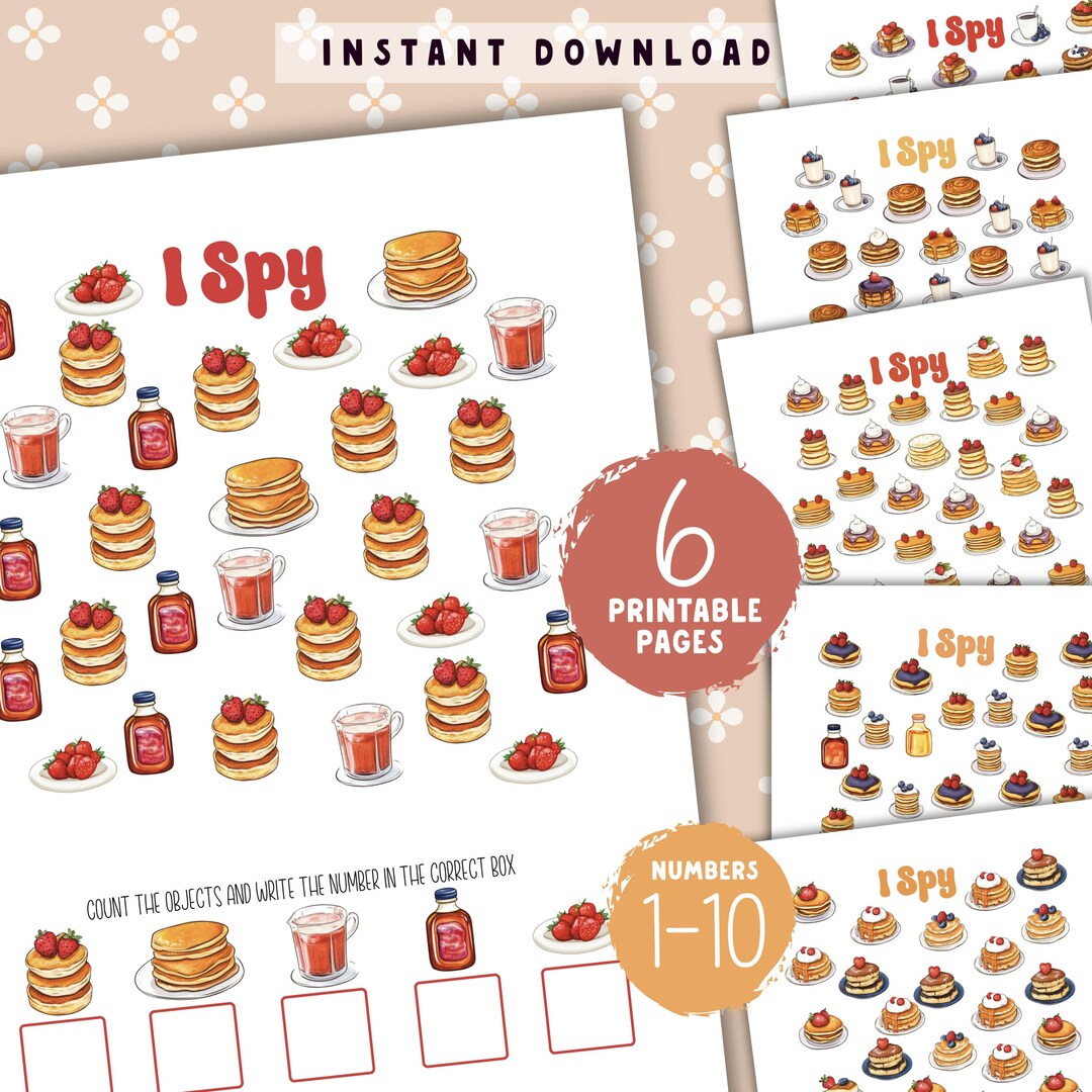 I Spy Pancake Day | Shrove Tuesdat Play Activity | Printable Early Math ...