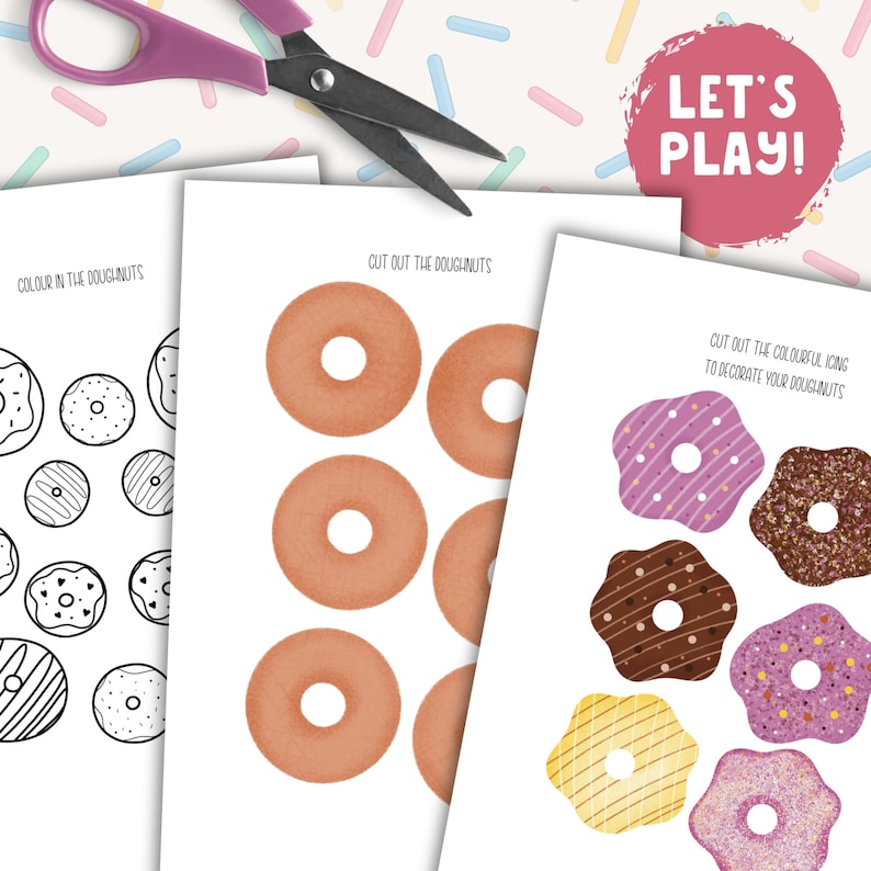 Doughnut Shop Pretend Play Printables, Donut Day Activity, Dramatic ...
