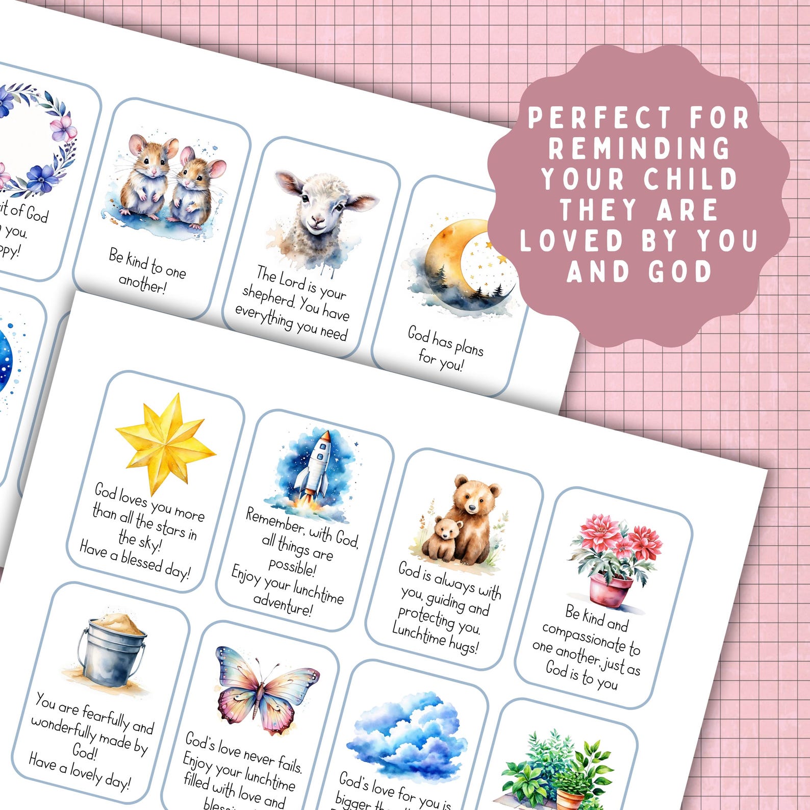 Bible Lunchbox Notes Christian Lunchtime, Christian Affirmation Cards ...