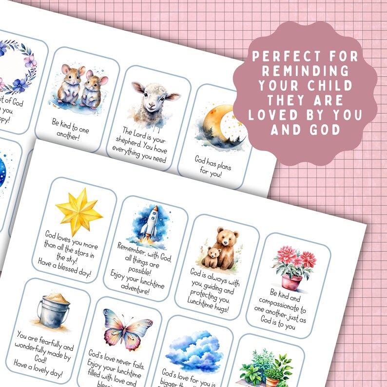 Bible Lunchbox Notes Christian Lunchtime, Christian Affirmation Cards ...