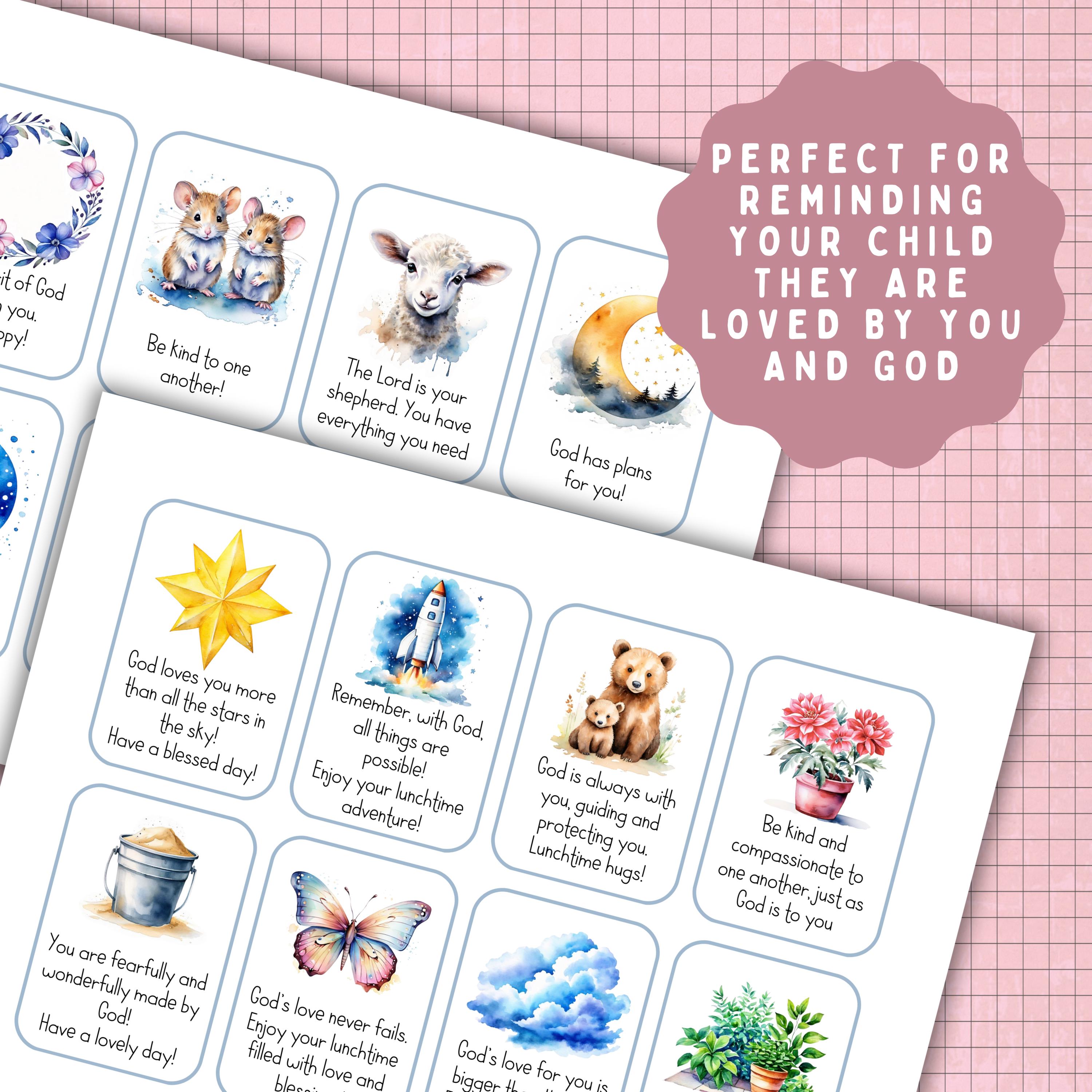 Bible Lunchbox Notes Christian Lunchtime, Christian Affirmation Cards ...