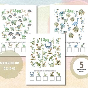 I Spy Dinosaurs Game - Look and Find Counting Game Fun Educational ...