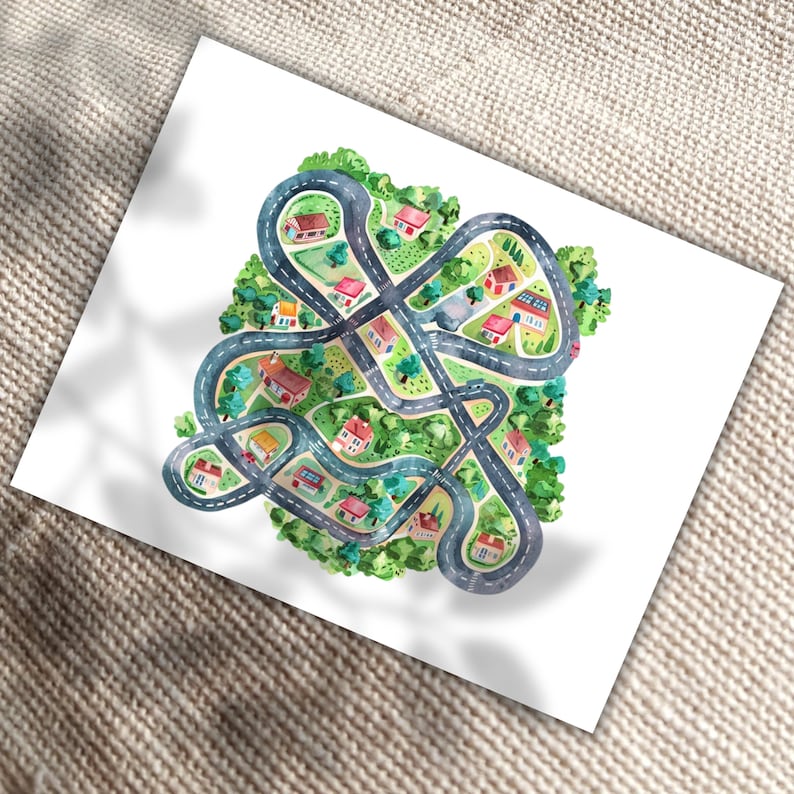 Trace the Road Preschool Worksheets | Car Tracing Printables | Pre ...