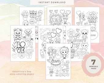 Valentine Coloring Pages for Kids Toddlers Preschoolers Toddlers ...