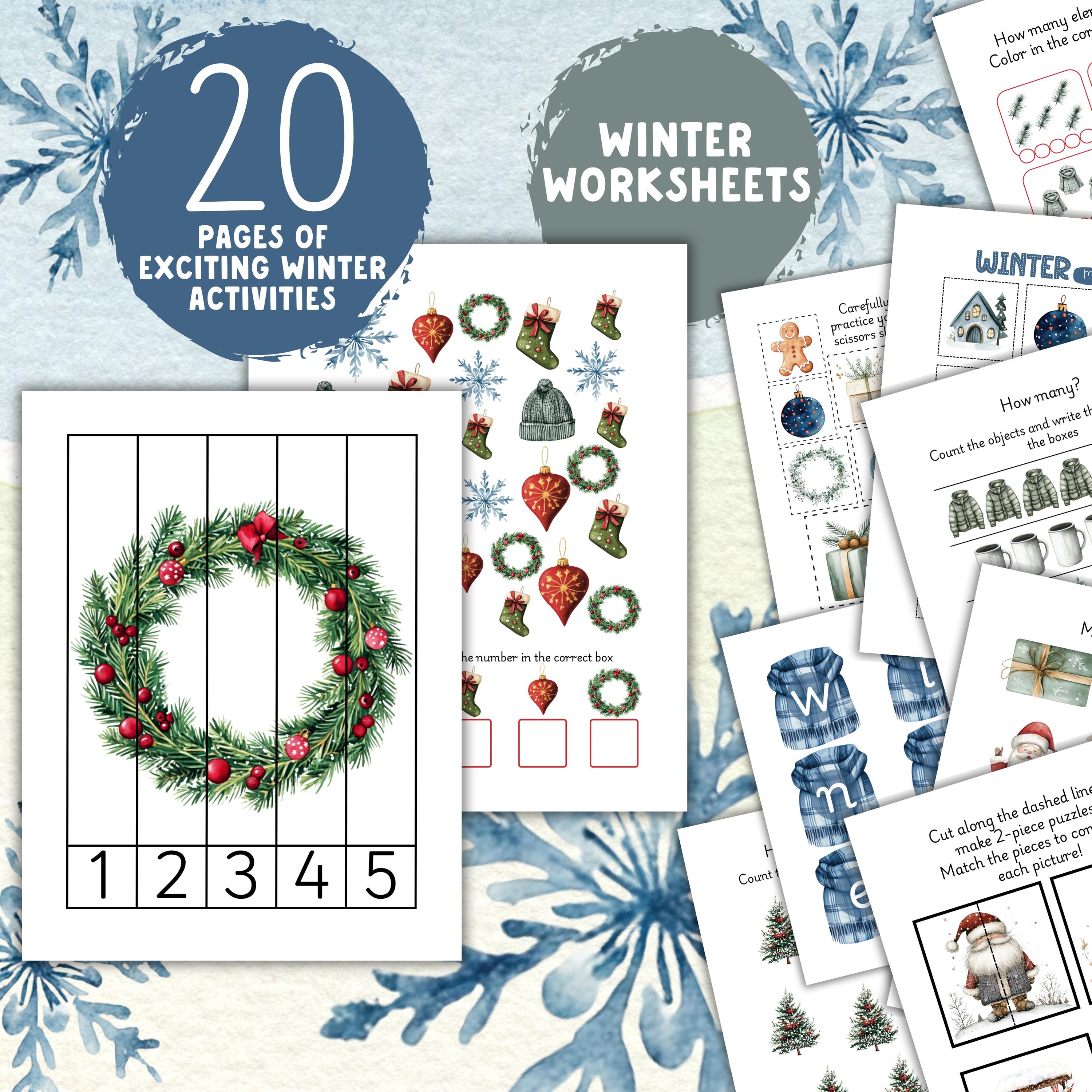 Winter Unit Study Workbook | Montessori Inspired Preschool Printable ...