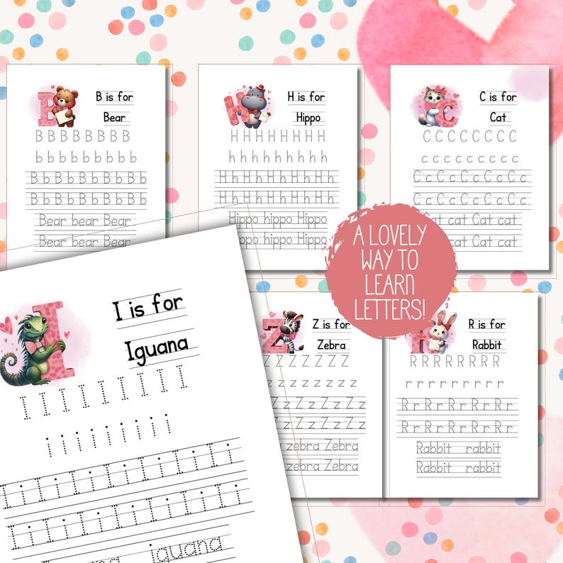 Alphabet Tracing Worksheets Preschool Letter Practice Printable ...