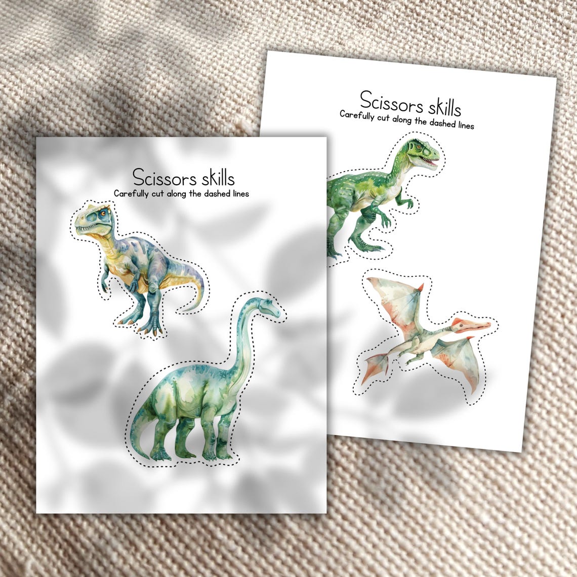 Dinosaur Scissor Skills: Toddler Cutting Practice (PDF) - Etsy
