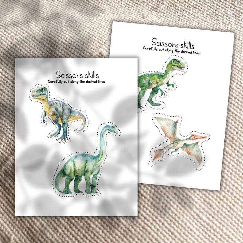 Dinosaur Scissor Skills: Toddler Cutting Practice (PDF) - Etsy