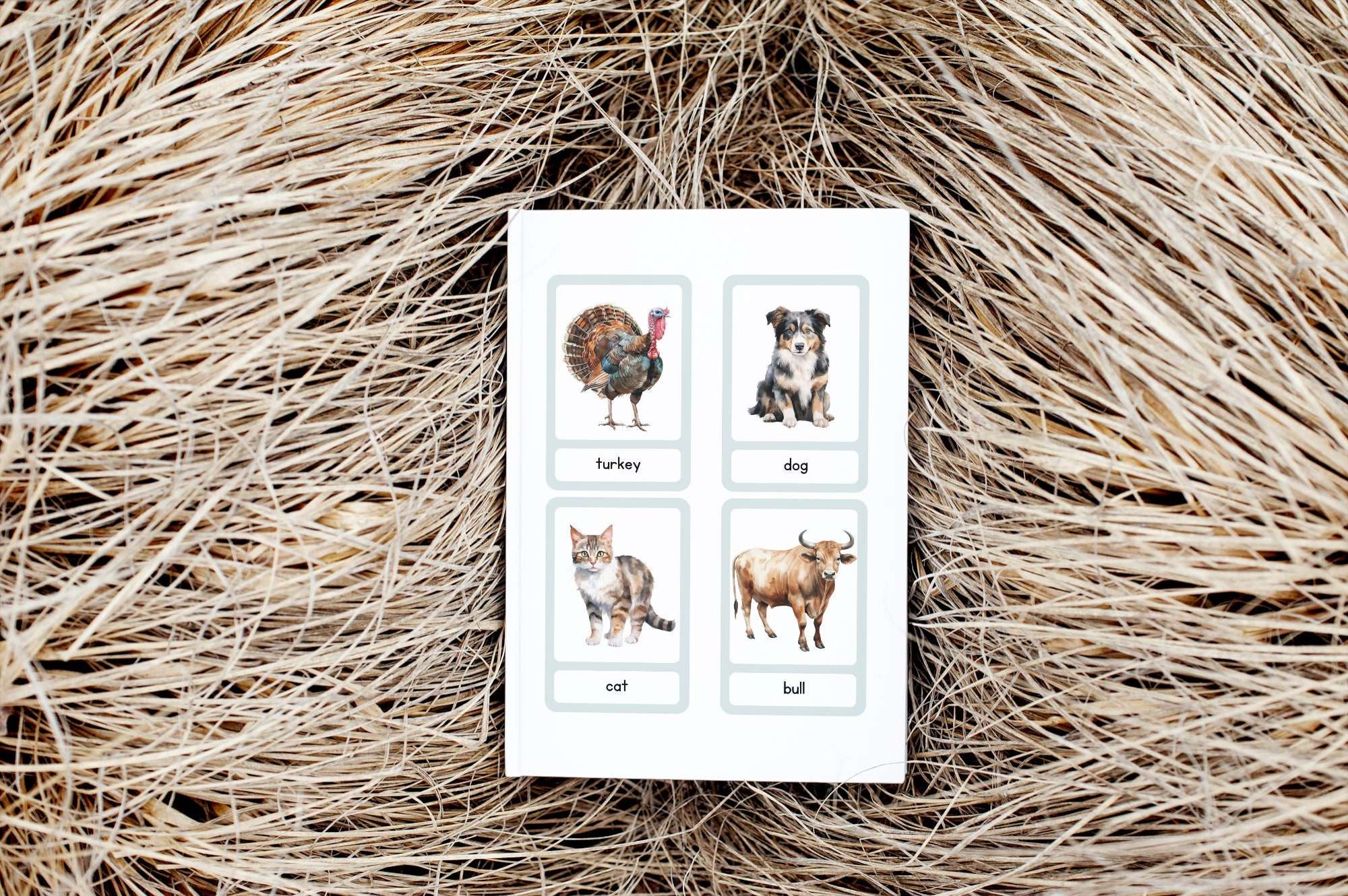 Farm Animal Flashcards 3 Part Montessori Nomenclature Cards, Farm ...
