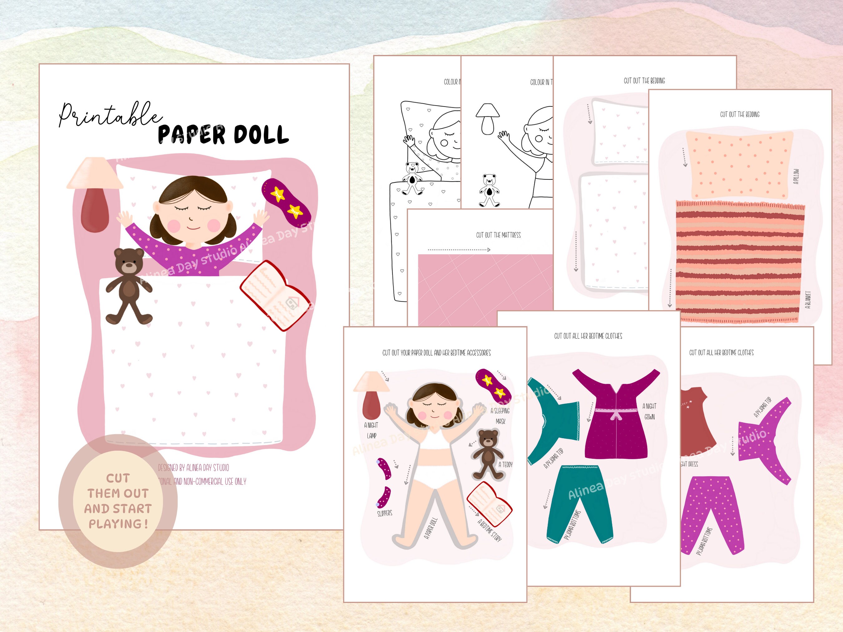 Sleepy Paper Doll Printable: Bedtime Routine Craft (PDF) - Etsy