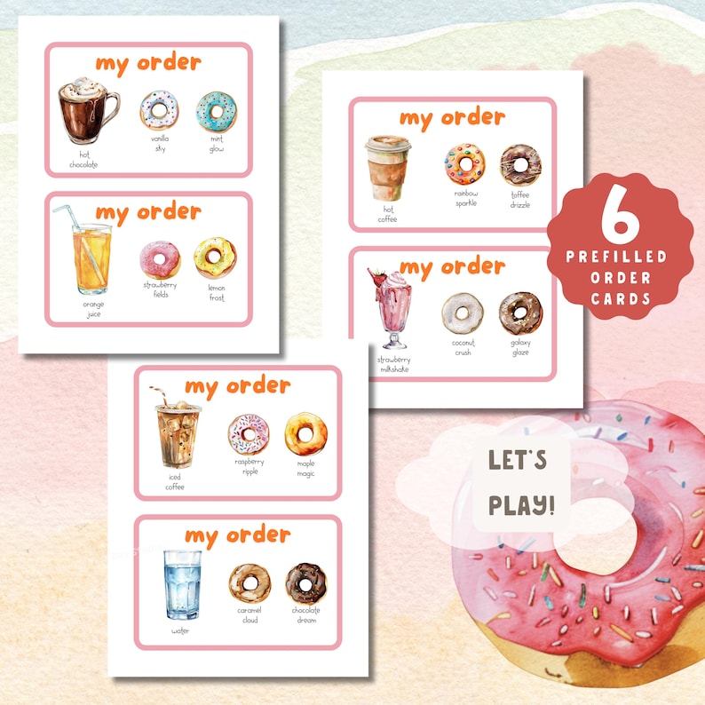 Donut Shop Pretend Play Activity | Printable Donut Day | Imaginative ...