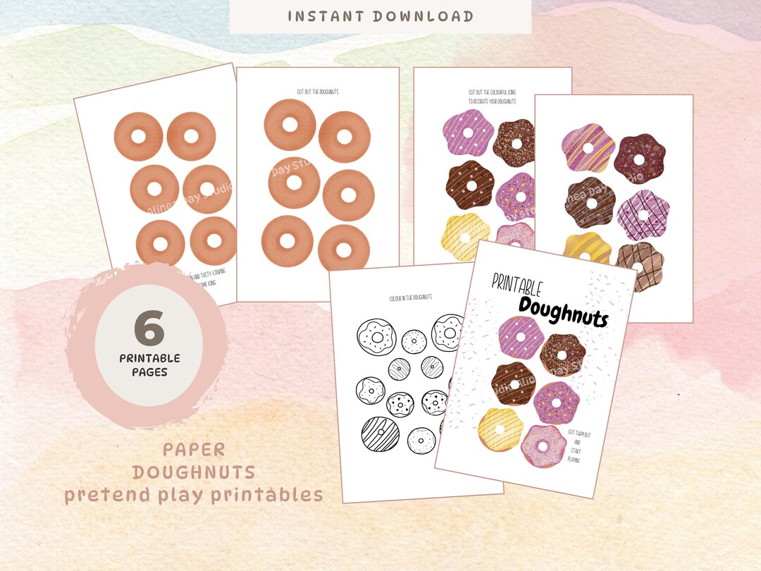 Doughnut Shop Pretend Play Printables, Donut Day Activity, Dramatic ...