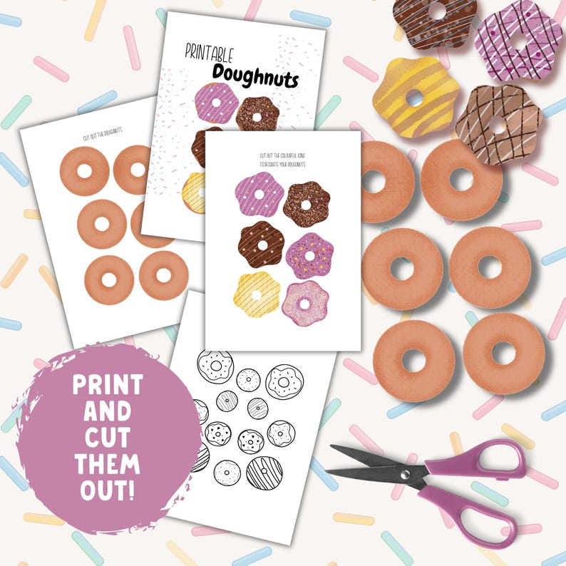 Doughnut Shop Pretend Play Printables, Donut Day Activity, Dramatic ...