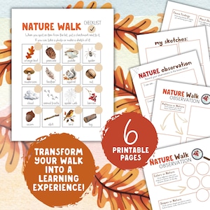 Fall Nature Walk Checklist: Autumn Scavenger Hunt (PDF) - Etsy