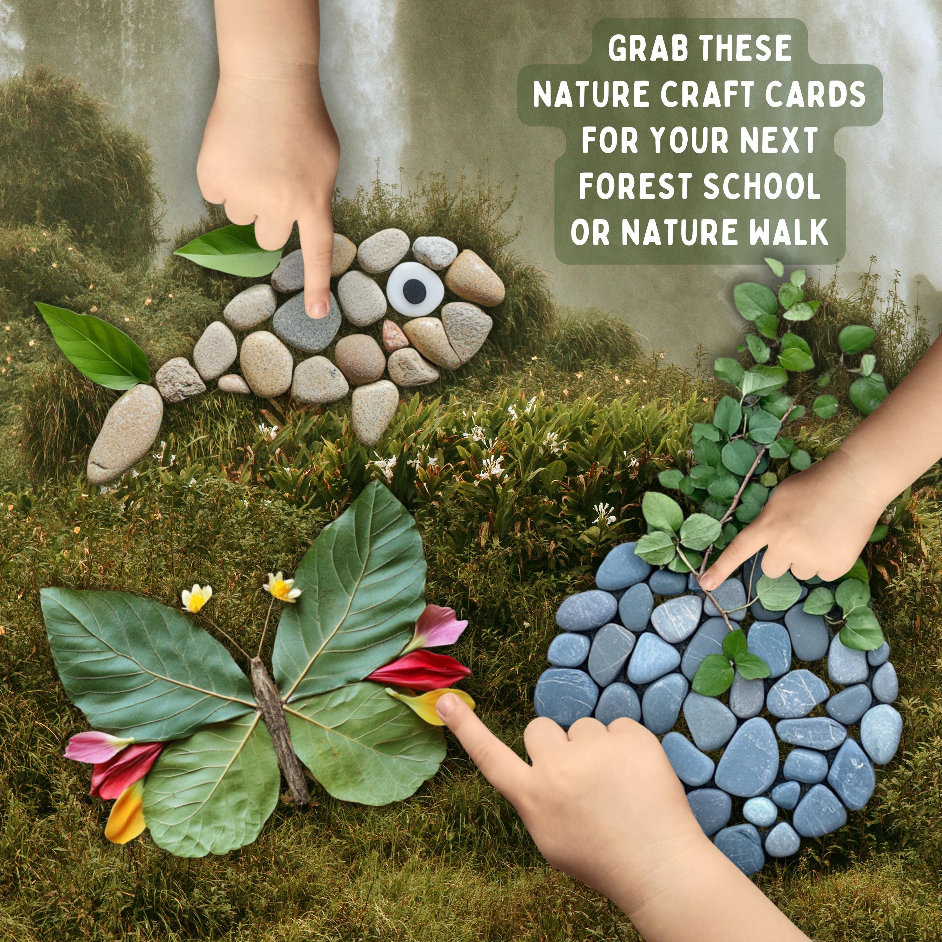 Nature Craft Cards for Kids: Outdor Art, Reggio & Montessori Inspired ...