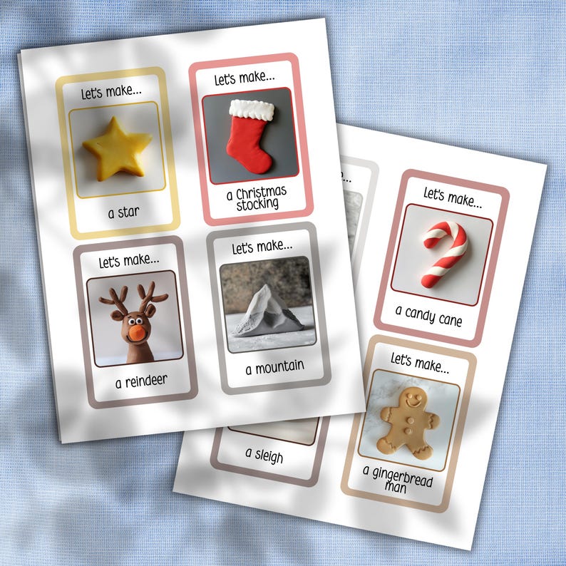 Winter Playdough Inspiration Cards | Creative Playdough Ideas for Kids ...