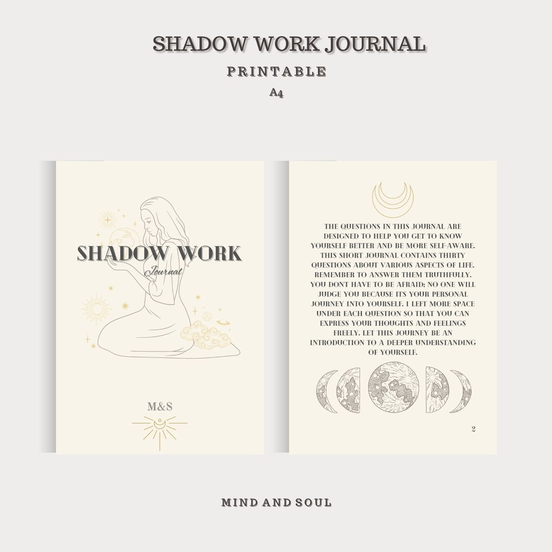 SHADOW WORK JOURNAL, Self-care Practice - Etsy