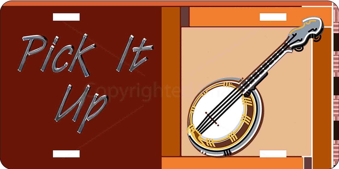 Bluegrass "pick It Up" - Custom License Plate/tag Aluminum 0.025 - Etsy
