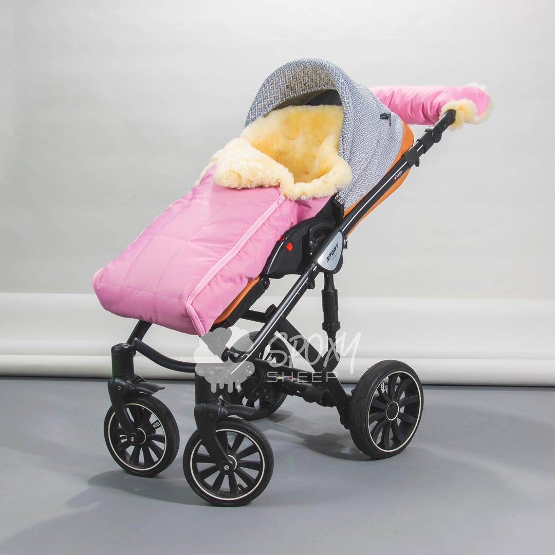 Natural Sheepskin Baby Footmuff | Universal Stroller Blanket | Warm ...