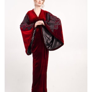 Velvet Kimono, Velvet Robe, Dressing Gown, Kimono, Kimono Robe, Luxury ...