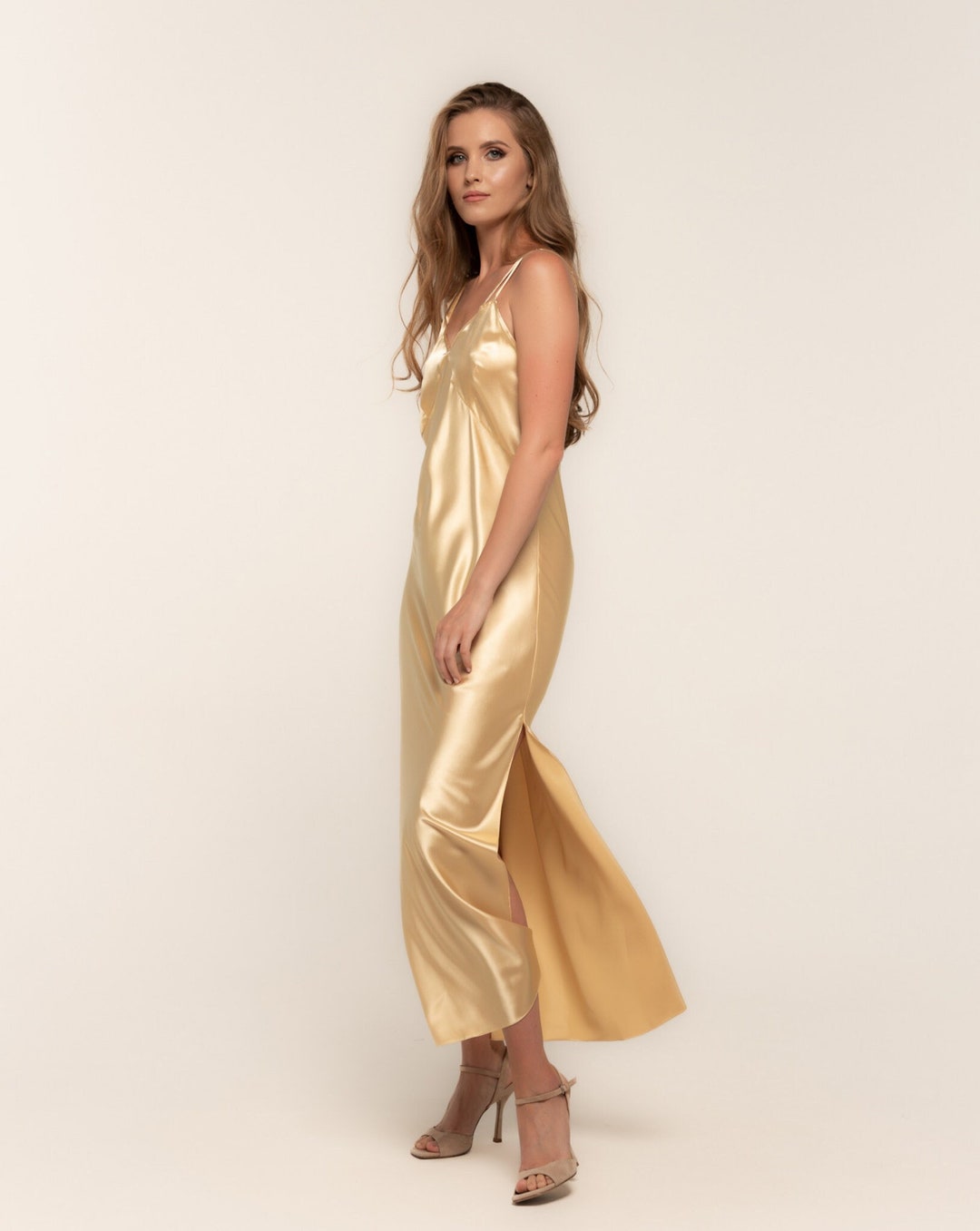 MANY COLORS/ Side Slit Dress, Long Dress With Slit, High Slit Dress ...