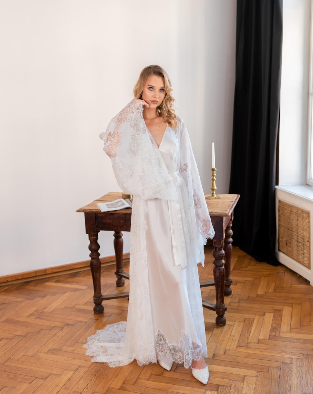 Wedding Robe Set, Bride Robe, Bridal Robe, Wedding Lingerie, Wedding ...