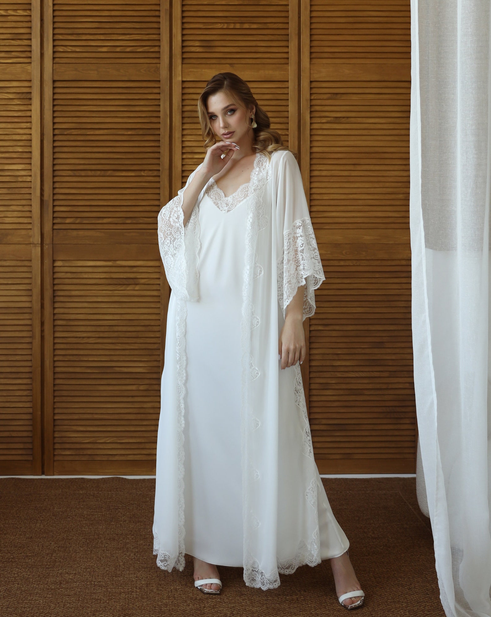 Wedding Robe Set, Bride Robe, Bridal Robe, Wedding Lingerie, Wedding ...