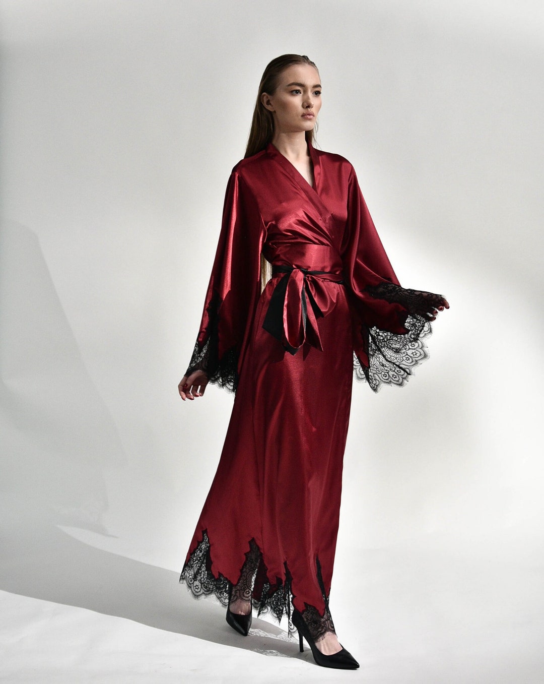 Burgundy Robe, Old Hollywood Glam, Old Hollywood Glamour, Dressing Gown ...