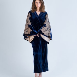Velvet Kimono, Velvet Robe, Dressing Gown, Kimono, Kimono Robe, Luxury ...