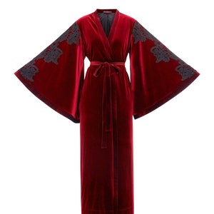 Velvet Kimono, Velvet Robe, Dressing Gown, Kimono, Kimono Robe, Luxury ...