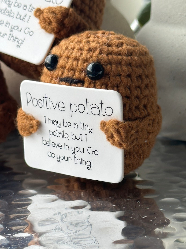 Crochet Emotional Support Potato Positivity Gift - Etsy