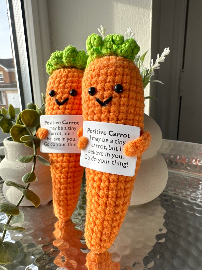Positive Carrot Crochet - Emotional Support Gift - Etsy