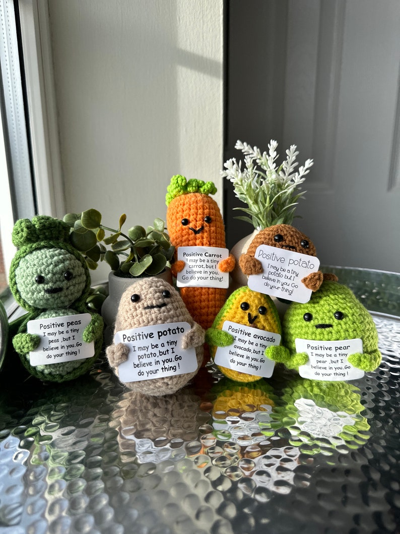 Crochet Emotional Support Potato Positivity Gift - Etsy