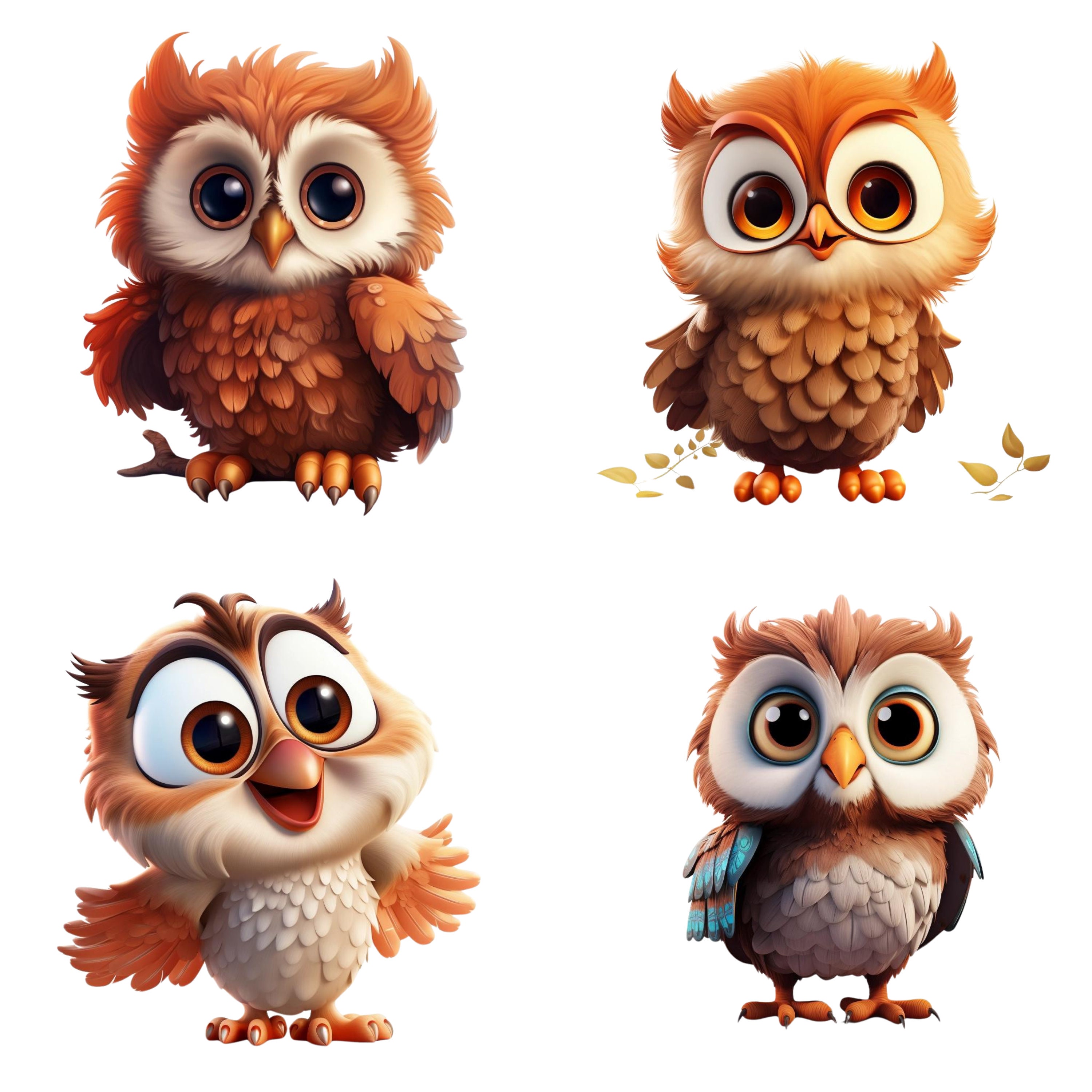 Cute Owl Clipart Digital Download Clip Art 20 PNG & SVG Transparent ...