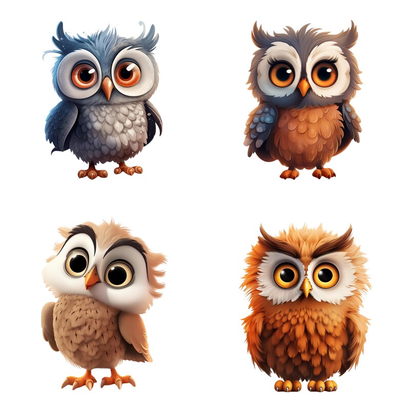 Cute Owl Clipart Digital Download Clip Art 20 PNG & SVG Transparent ...