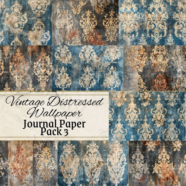 Distressed Wallpaper - Etsy